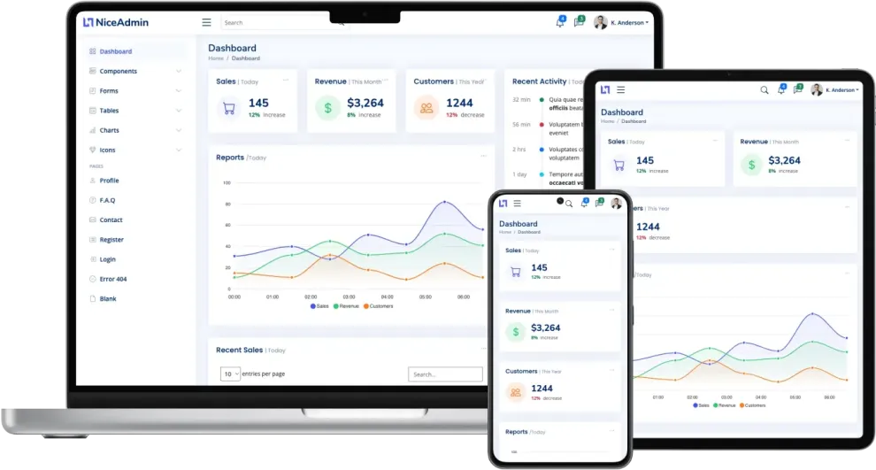 Nice Admin Free Bootstrap Admin HTML Template BootstrapMade