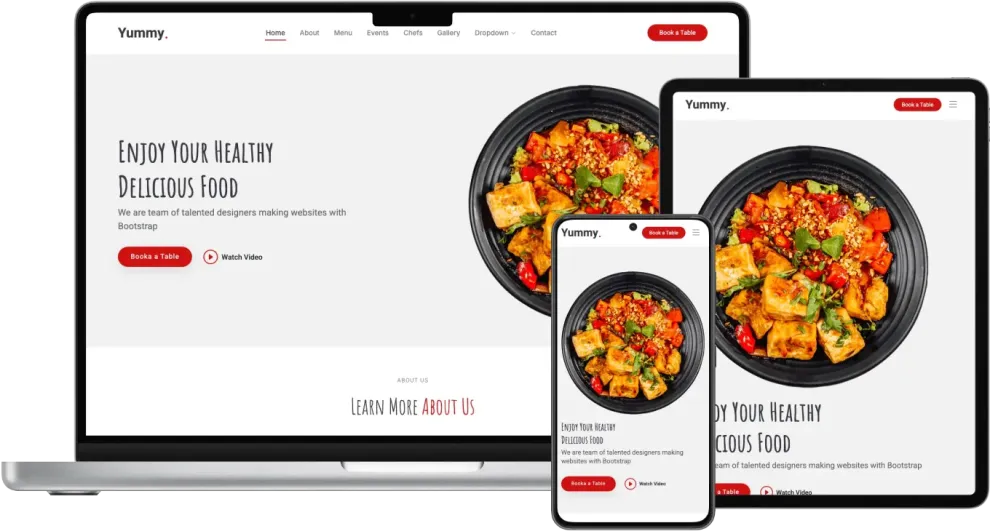 Yummy Bootstrap Restaurant Website Template BootstrapMade